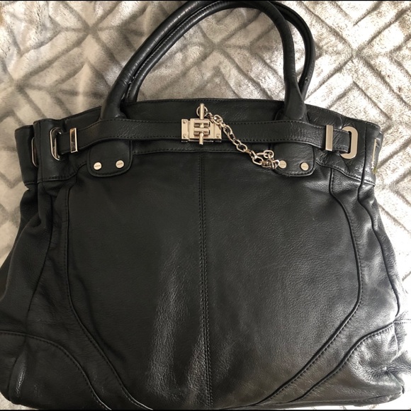Rachel Zoe | Bags | Rachel Zoe Black Leather Satchel | Poshmark